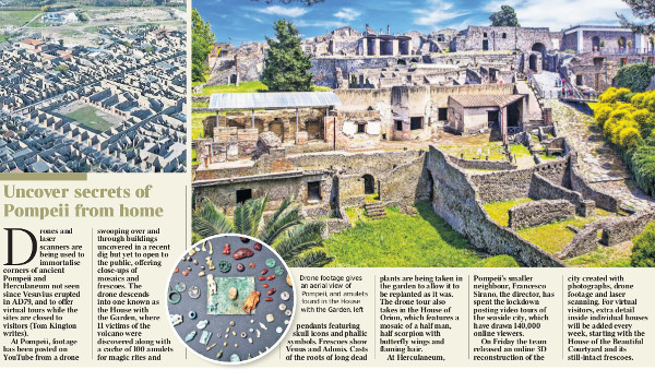 "Uncover secrets of Pompeii from home" - The Times (22 Aprile 2020 ...